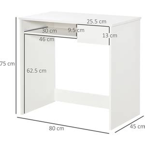 Compact Computer Table With Keyboard Tray