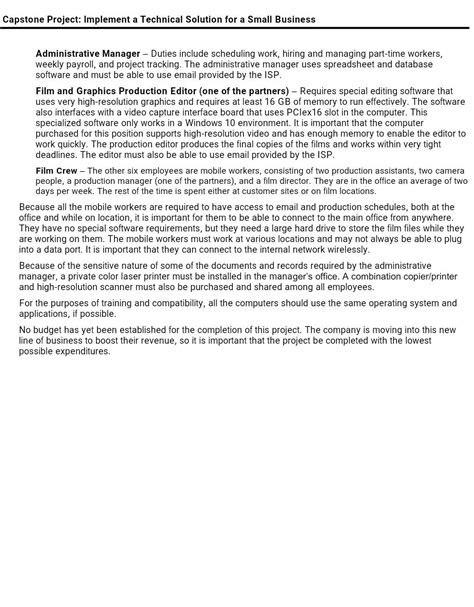 Solved Capstone Project Implement A Technical Solution For