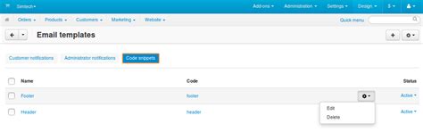 Snippets In Email Templates CS Cart 4 4 X Documentation
