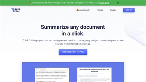 tldr this article summarizer and online text summarizing tool a free