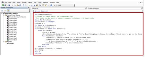 Quickly Create Summary Worksheet With Hyperlinks In Excel