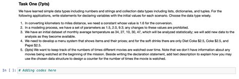 Solved Task One 7pts We Have Learned Simple Data Types