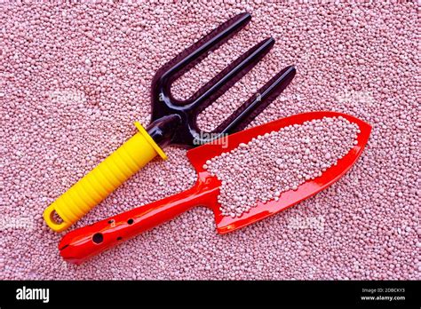 Chemical Plant Fertilizer With Garden Tools For Planting And Plantation