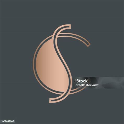 Cs 모노그램 로고 대문자로 얽힌 문자 C 문자 S 서명 아이콘 알파벳 이니셜 서클 엠블럼 로고에 대한 스톡 벡터 아트 및 기타