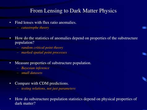 Ppt Stochastic Gravitational Lensing And The Nature Of Dark Matter Powerpoint Presentation