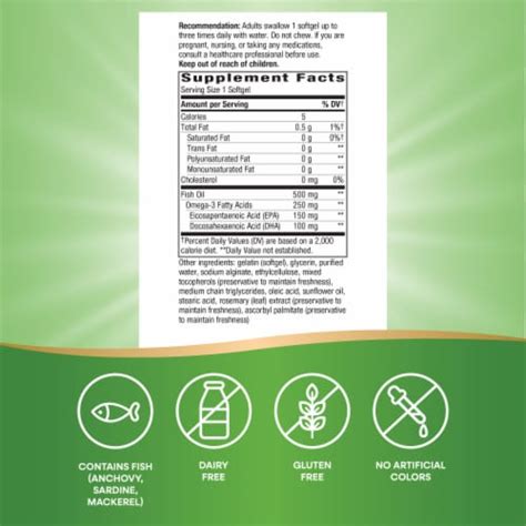 Natures Way Fisol Fish Oil Mega Potency Omega 3s 50 Epa And Dha