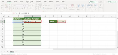 How To Calculate The Mean Absolute Deviation In Excel Sheetaki