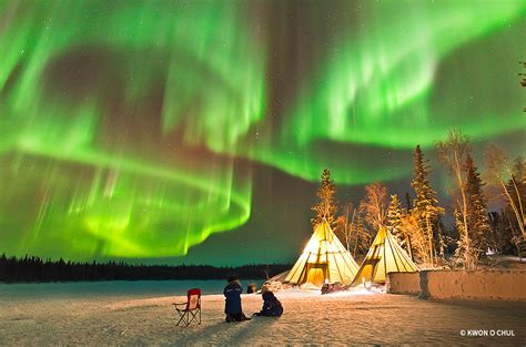 겨울시즌 옐로나이프 오로라빌리지 여행 6일 헬로캐나다