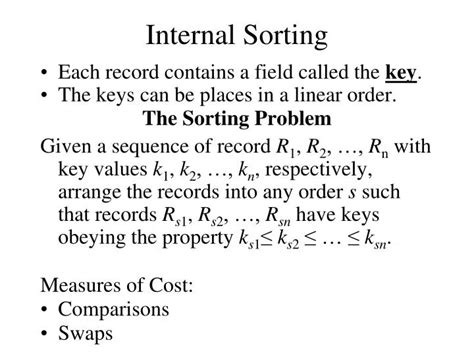 Ppt Internal Sorting Powerpoint Presentation Free Download Id3669950