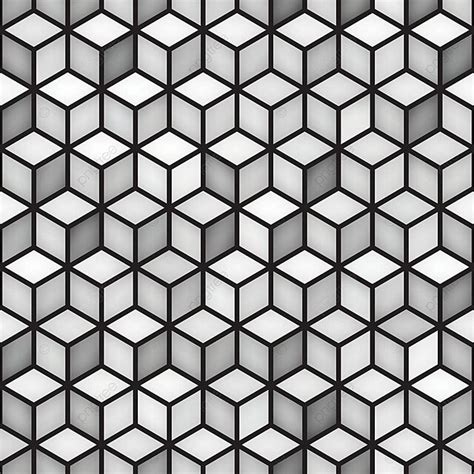Geometric Pattern Seamless Vector Cube Shape With Rhombus Grid Vector