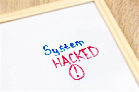 Premium Photo System Hacked Word Text Written With A Marker On A Blackboard System Hacked Concept