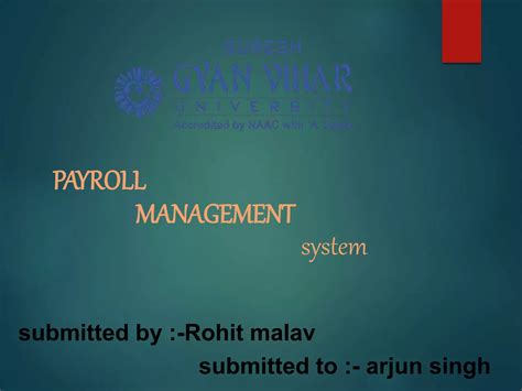 payroll system ppt2 rohit malav version point 2 ppt