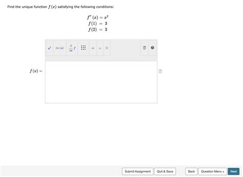 Solved Find The Unique Function F X ﻿satisfying The
