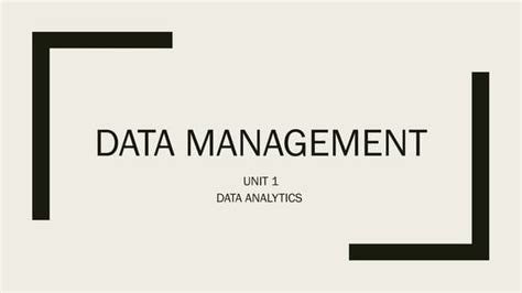 Introduction To Data Analytics Aktu Unit 1 Pdf