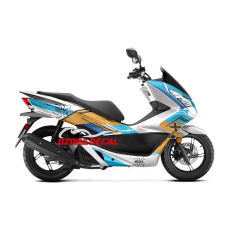 Sticker Decal Pcx Blue Orange Ozora Decal
