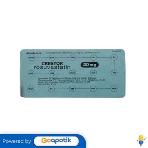 Jual Crestor 20 Mg Strip 14 Tablet Shopee Indonesia