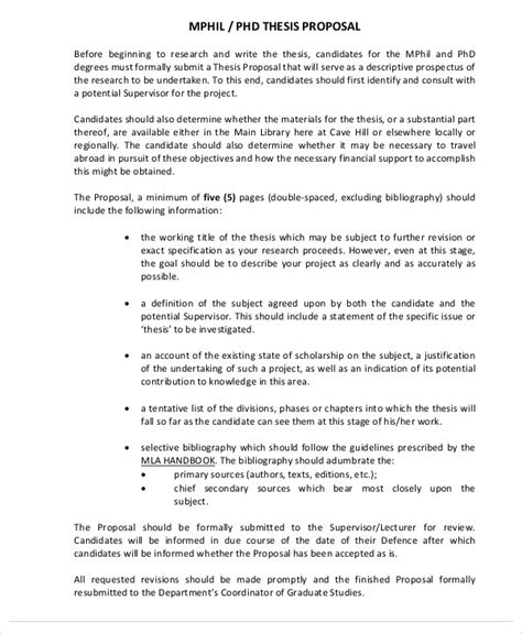 10 Thesis Proposal Templates Free Samples Examples Format Download