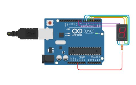 Circuit Design 7 Segment Display Tinkercad