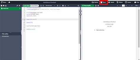 Overleaf Create Latex Documents Ask Athena
