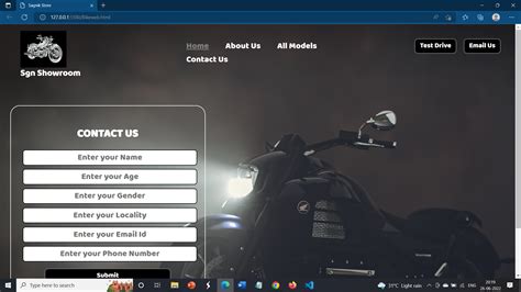 Github Sagnikd Bikeshowroomwebsite Using Basics Of Html And Css