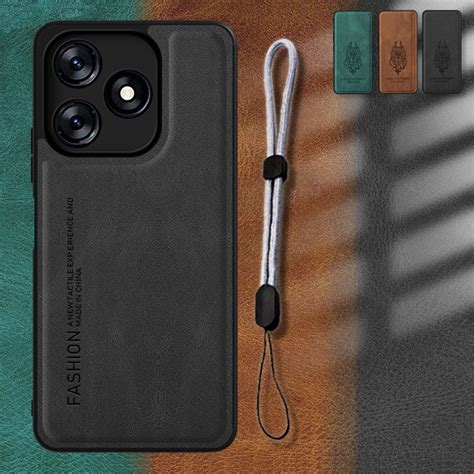 Leather Case For Tecno Spark 10C Tecno KI5k With Adjustable Phone Rope Shopee Philippines