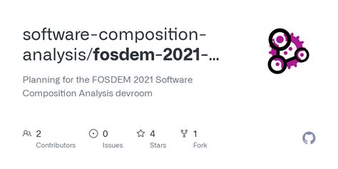 GitHub Software Composition Analysis Fosdem Devroom Planning For The FOSDEM
