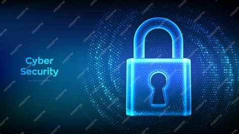 Premium Vector Lock Cyber Security Padlock With Keyhole Icon Made With Binary Code Protect And