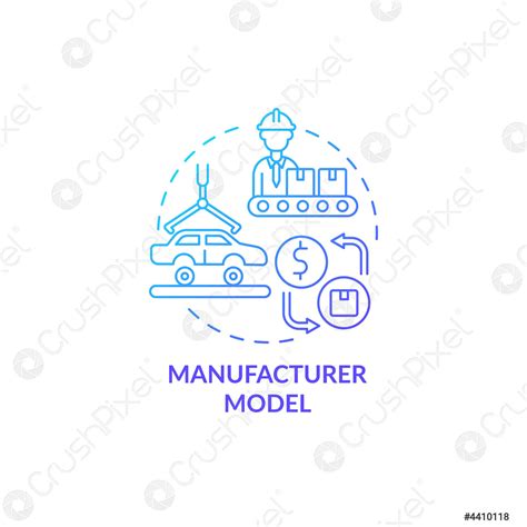 Manufacturing Model Blue Gradient Concept Icon Stock Vector 4410118 Crushpixel