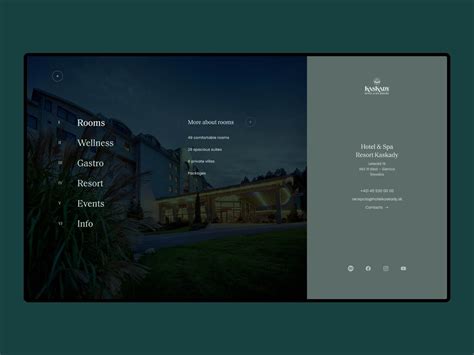 Fullscreen Interactive Menu Hotel And Spa Resort Aards