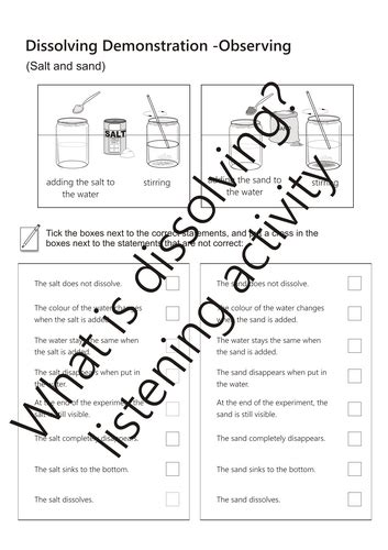 Dissolving Teaching Resources
