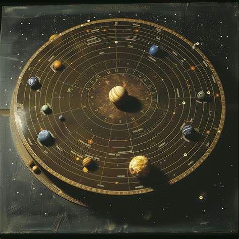 Celestial Globe Illustrating Solar System Planetary Positions Premium Ai Generated Image