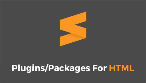 Sublime Text Pluginspackages For Html