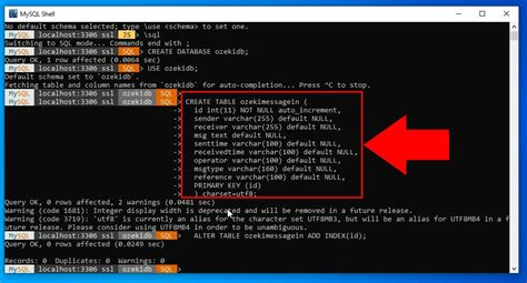 Database Tables For Storing Sms In Mysql