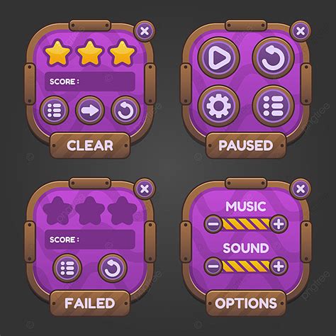 rpg game vector design images set of vector game menu selection for