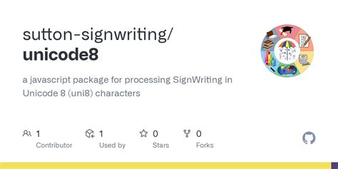 Github Sutton Signwritingunicode8 A Javascript Package For Processing Signwriting In Unicode