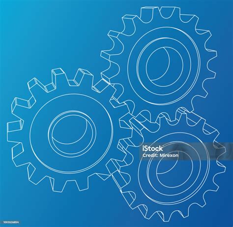 톱니와 기어 벡터 3d 렌더링입니다 와이어 프레임 스타일 0명에 대한 스톡 벡터 아트 및 기타 이미지 0명 기계 부분 기어 기계 부분 Istock