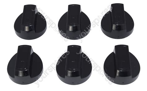 Universal Cooker Oven Grill Control Knobs And Adaptors Black Fits All
