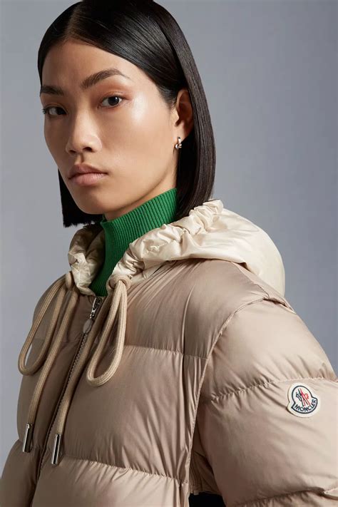 Sand Beige Droniers Short Down Jacket Short Down Jackets For Women Moncler Hu