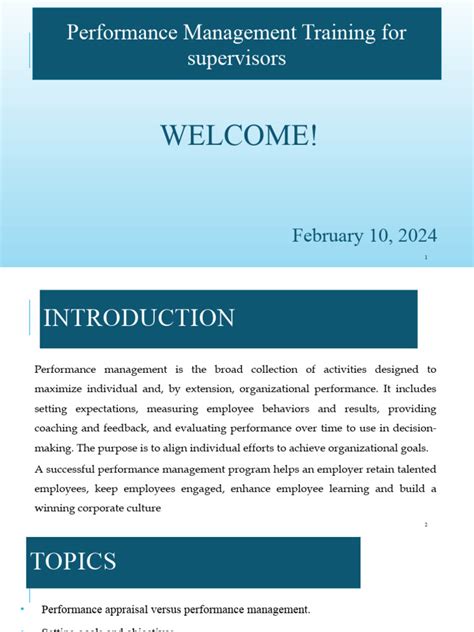 Presentationsppt Performance Management Training Pdf Performance