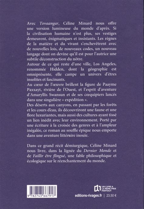 Tovaangar Céline Minard Fiche Livre Critiques Adaptations