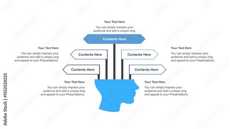Mind Mapping Brain Infographic Editable Powerpoint Diagram Template