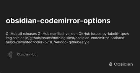 obsidian codemirror options obsidian hub obsidian publish