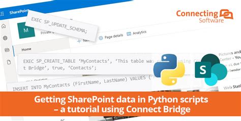 Getting Sharepoint Data In Python Scripts A Tutorial Using Connect Bridge