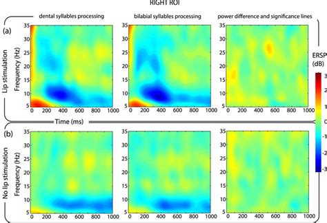 Erders Pattern Over Right Electrodes Time Frequency Maps Of Ersp In