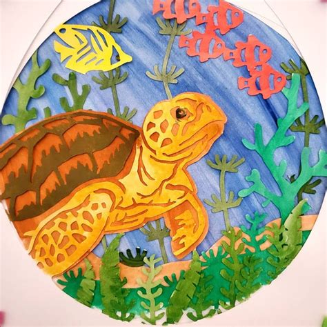 C73 Turtle Scroll Saw Pattern Pdf Dxf Svg Eps Etsy