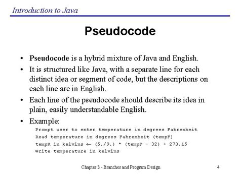 Introduction To Java Chapter 3 Branches And Program Introduction To Java Chapter 3 Branches And Program