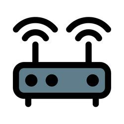 Double Antenna Internet Router For Better Range Vector Image