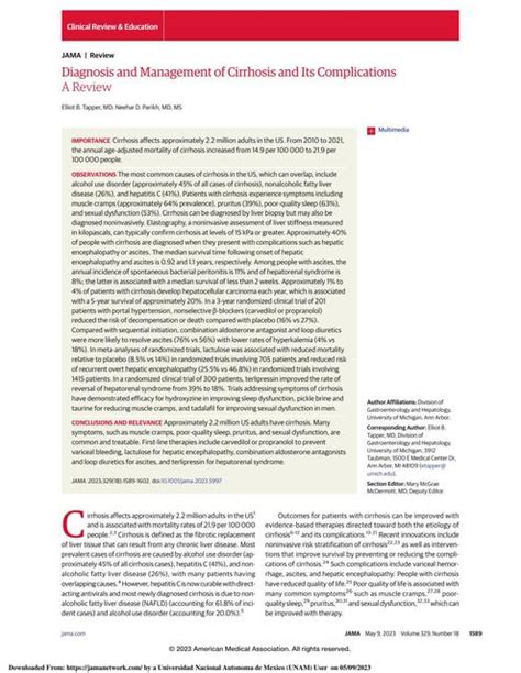 Diagnosis And Management Of Cirrhosis And Its Comp Angie Córdoba Udocz