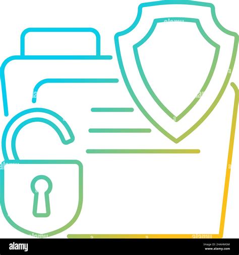Data Breach Insurance Gradient Linear Vector Icon Stock Vector Image And Art Alamy