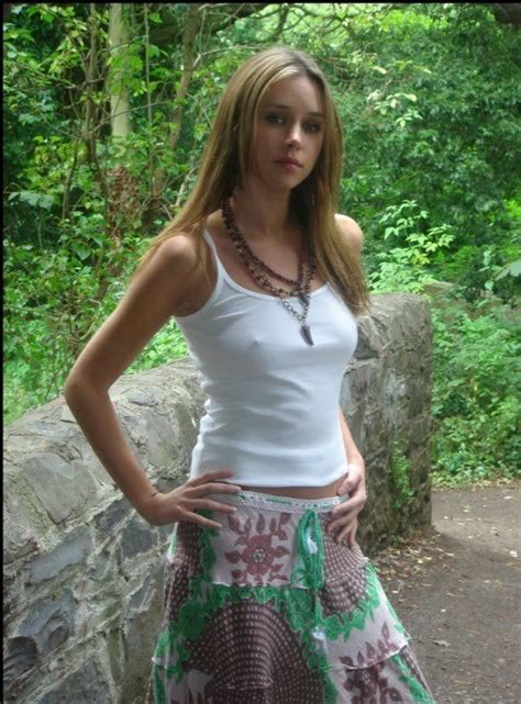 Nice Skirt With Tank Top Showing Pokies R Pokies